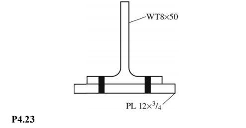 Solved -WT8x50 PL 12x314 P4.23 28. The WT8*50 of Problem | Chegg.com