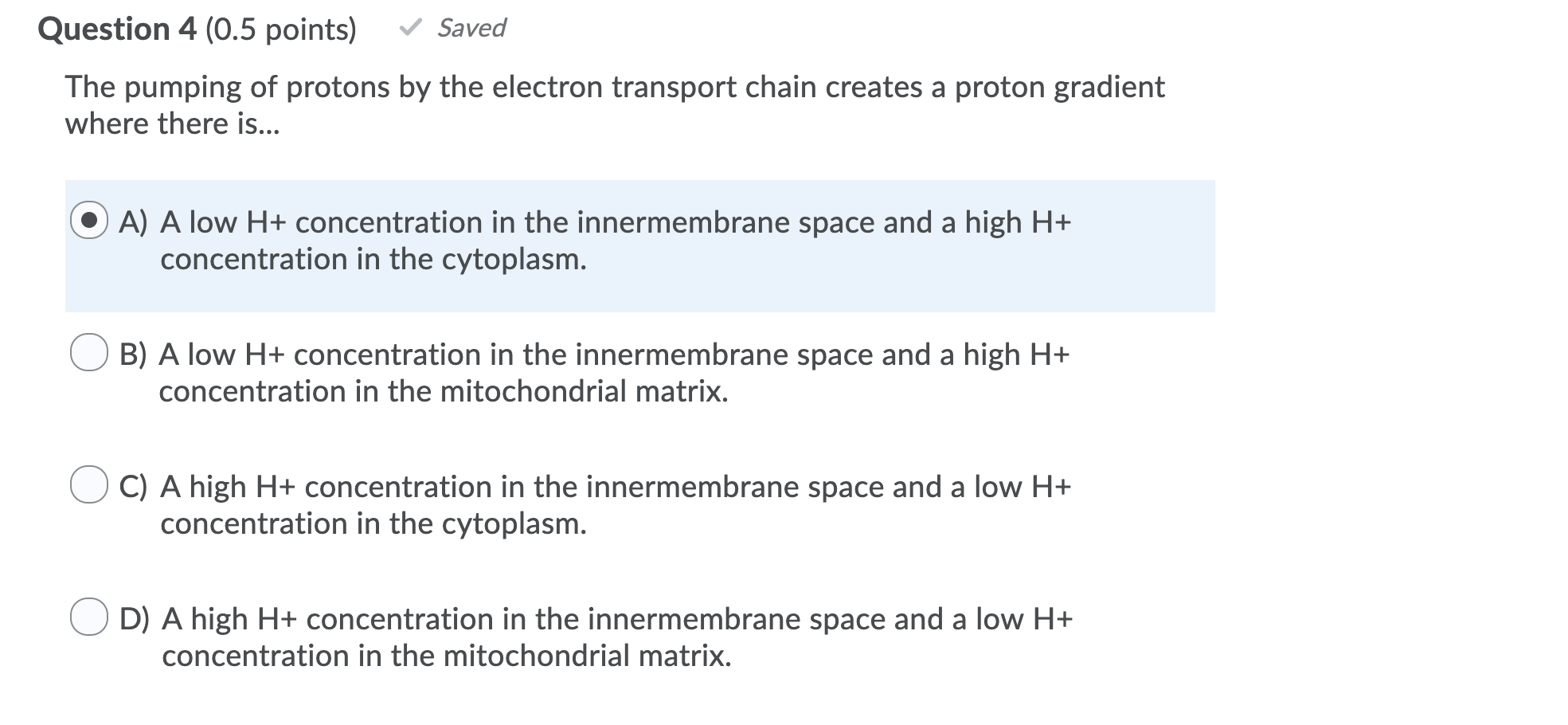 Solved Question 4 (0.5 points) Saved The pumping of | Chegg.com