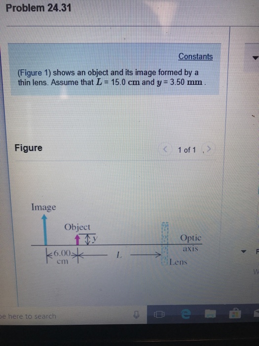 Solved Problem 24.31 Constants (Figure 1) shows an object | Chegg.com