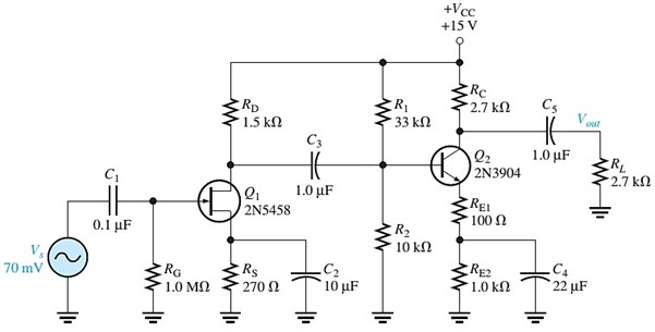 Solved Consider the two-stage amplifier in Figure 2.1. | Chegg.com