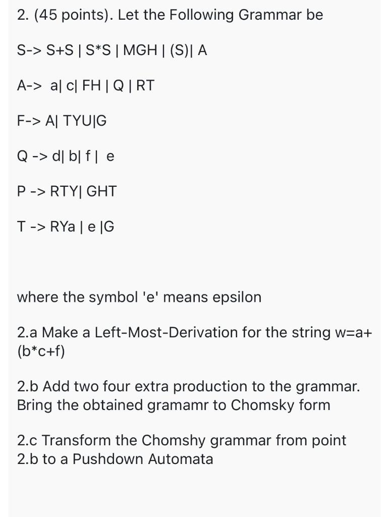 Solved please solve all the parts because each part is | Chegg.com