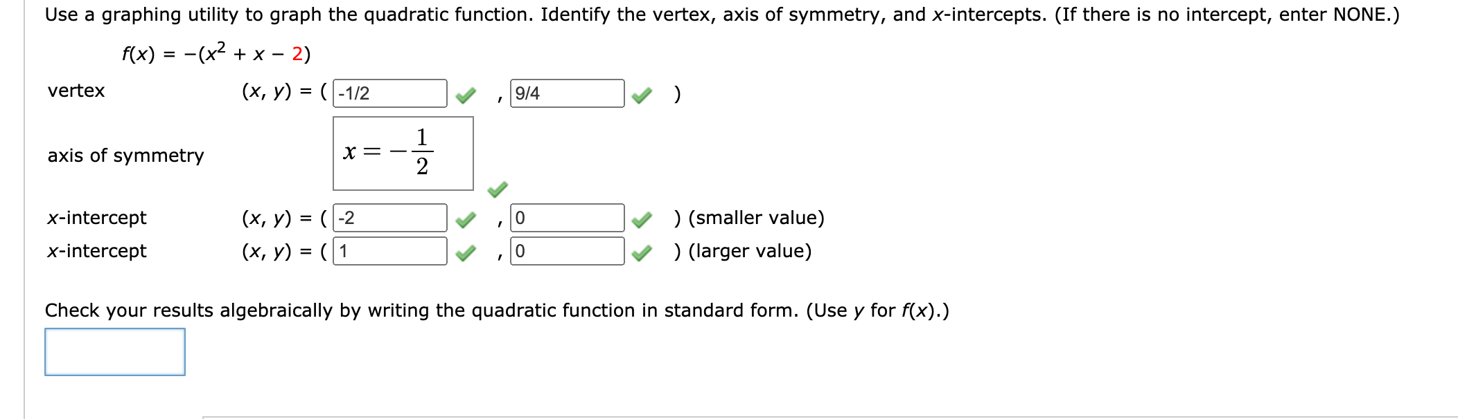 Solved Use a graphing utility to graph the quadratic | Chegg.com