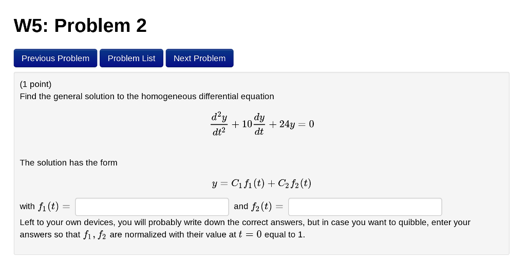 Solved W5: Problem 2 Previous Problem Problem List Next | Chegg.com