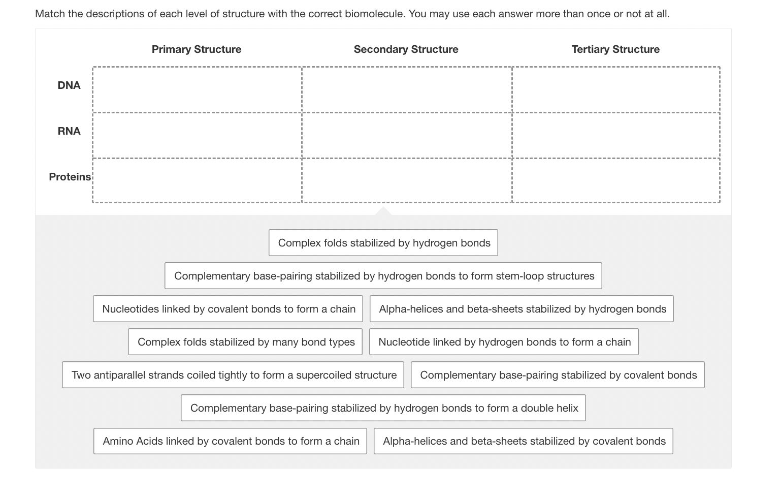 Solved Complementary base-pairing stabilized by hydrogen | Chegg.com