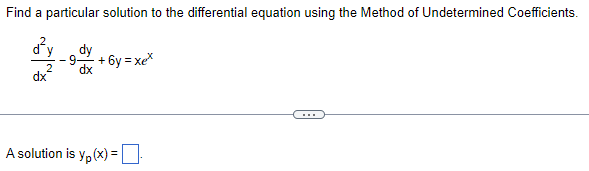 Solved Find a particular solution to the differential | Chegg.com