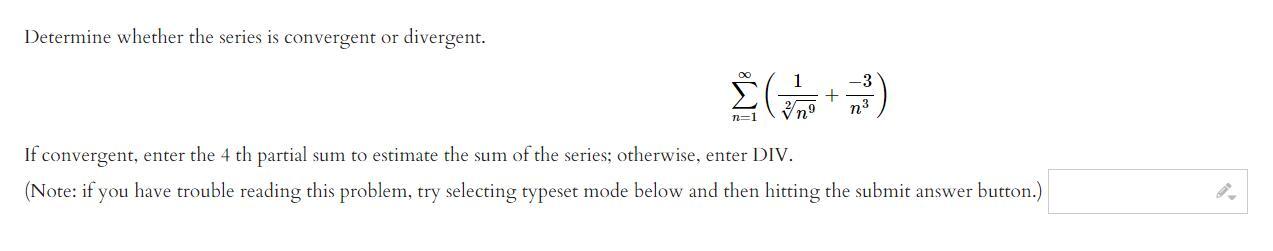 Solved Determine whether the series is convergent or | Chegg.com