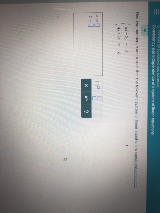 Solved SYSTEMS OF EQUATIONS AND MATRICES Consistency and | Chegg.com