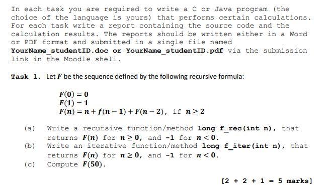 Solved In each task you are required to write a cor Java | Chegg.com