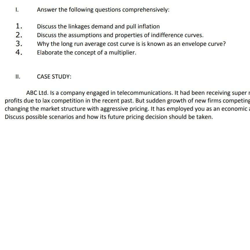 Answer the following questions comprehensively: | Chegg.com