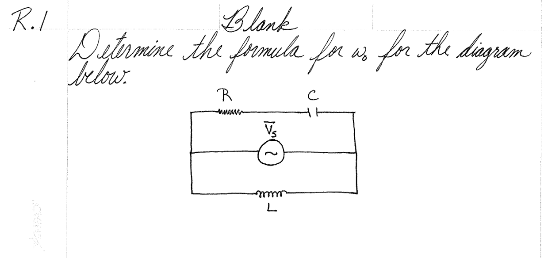 Solved Tlank Determine the formula for wo for the diagram | Chegg.com