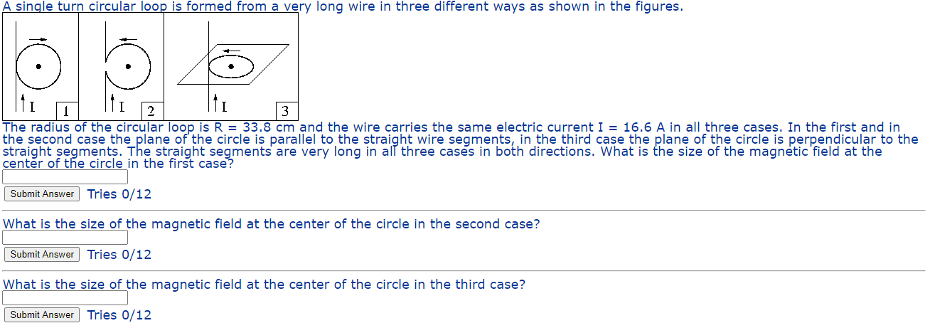 Solved A single turn circular loop is formed from a very | Chegg.com