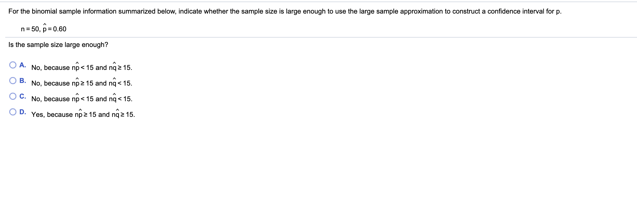 Solved For the binomial sample information summarized below, | Chegg.com