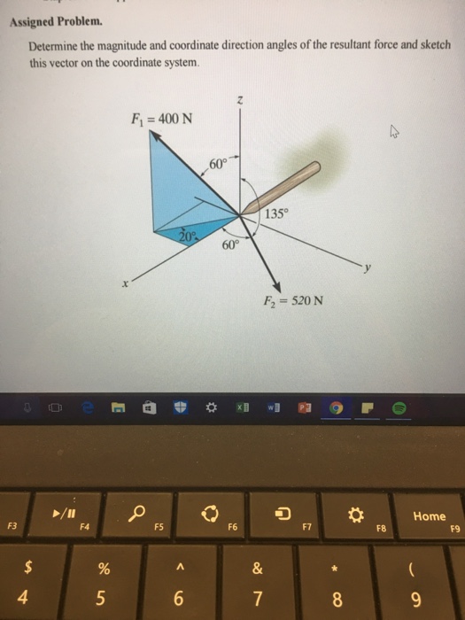 Solved Determine the magnitude and coordinate direction | Chegg.com