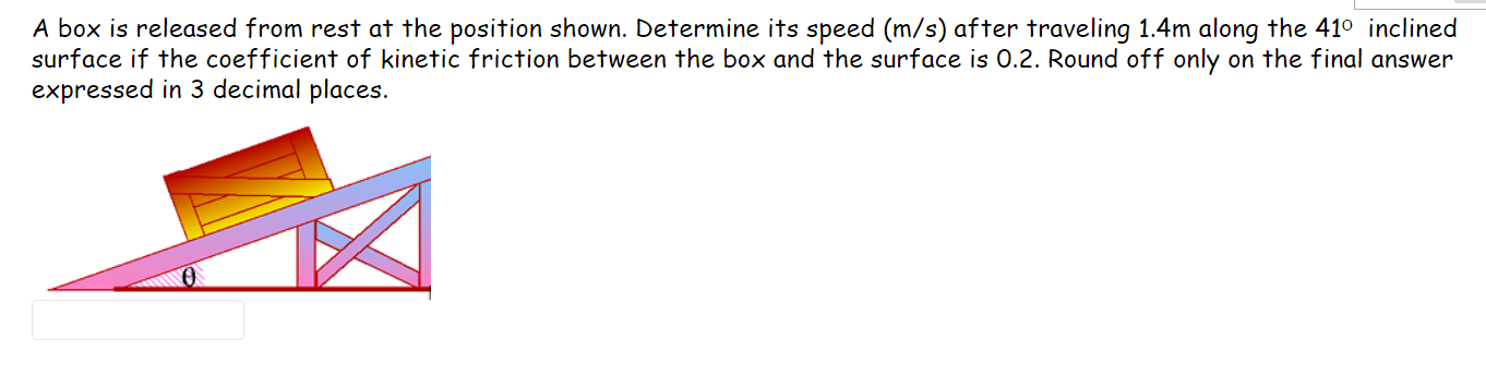 Solved A box is released from rest at the position shown. | Chegg.com