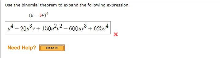 Solved Use the binomial theorem to expand the following | Chegg.com