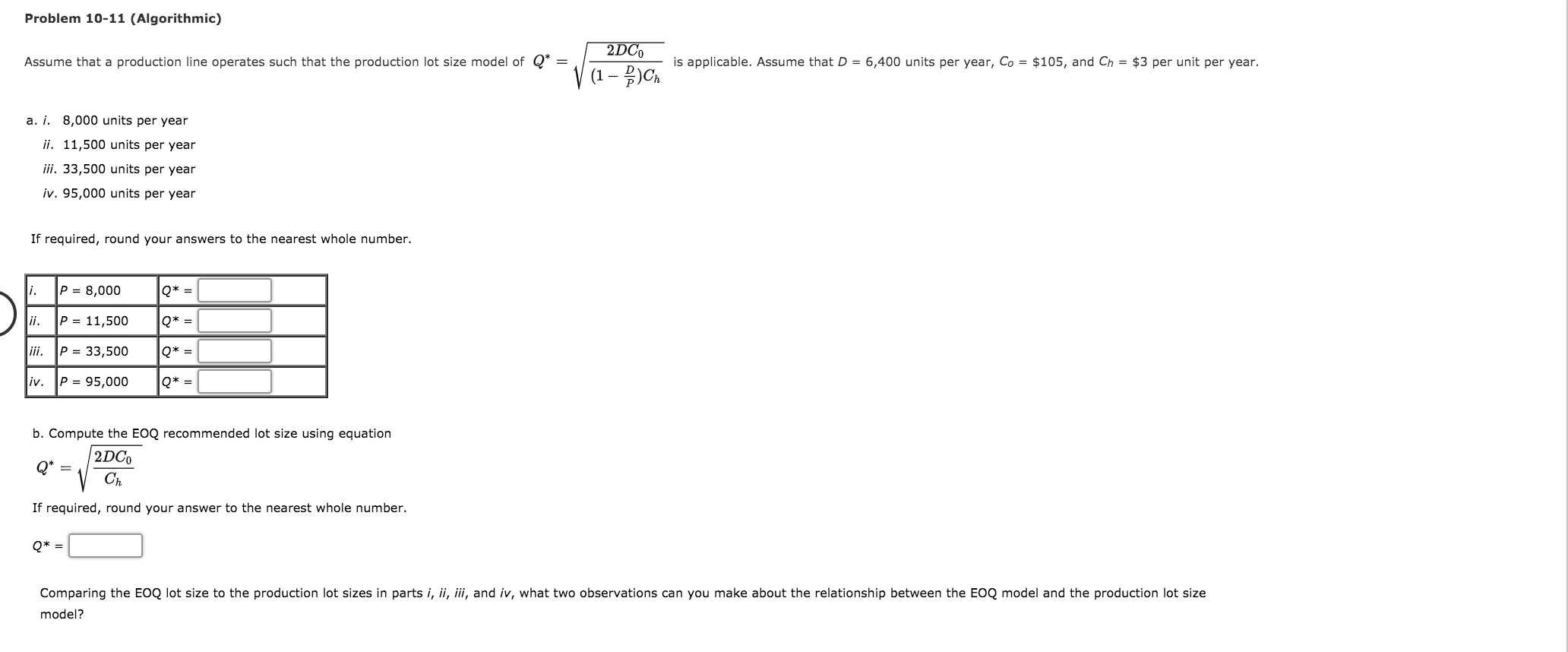 Solved Problem 10-11 (Algorithmic) 2DC. Assume that a | Chegg.com