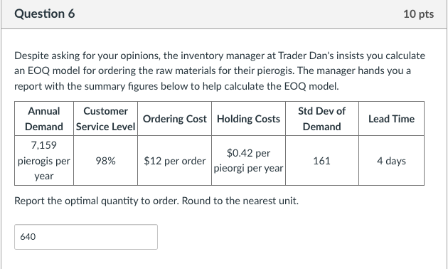 Solved Question 6Despite asking for your opinions, the | Chegg.com