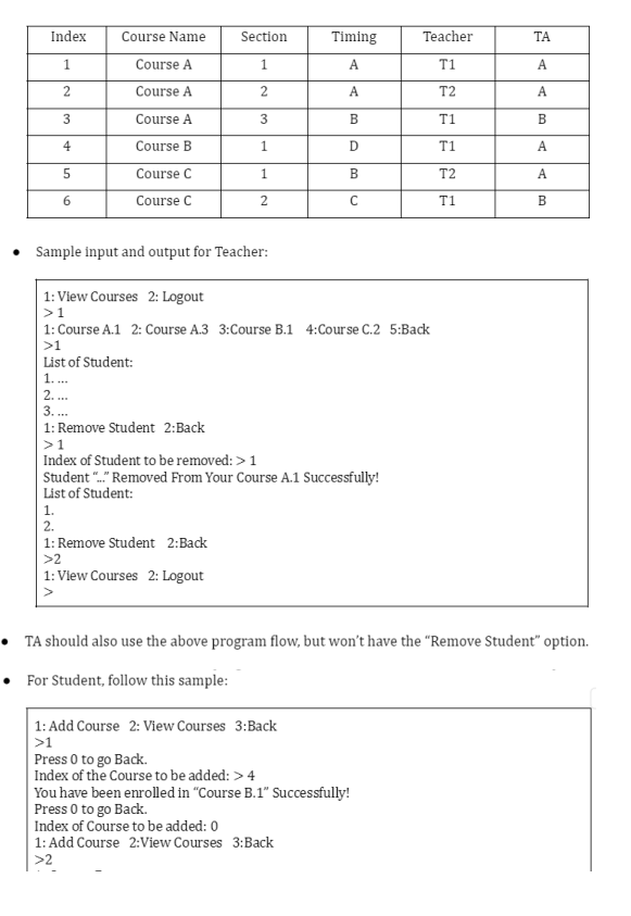 Solved b. Develop a JAVA program that will handle the | Chegg.com