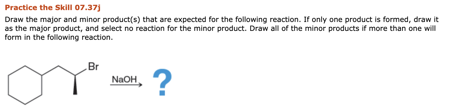 Solved Practice the Skill 07.37j Draw the major and minor | Chegg.com
