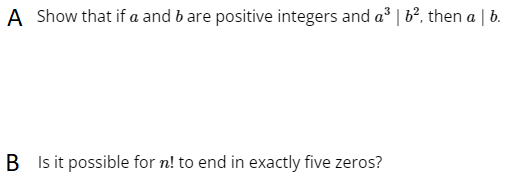 Solved A Show that if a and b are positive integers and | Chegg.com