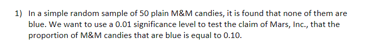 Solved In a simple random sample of 50 plain M\&M candies, | Chegg.com