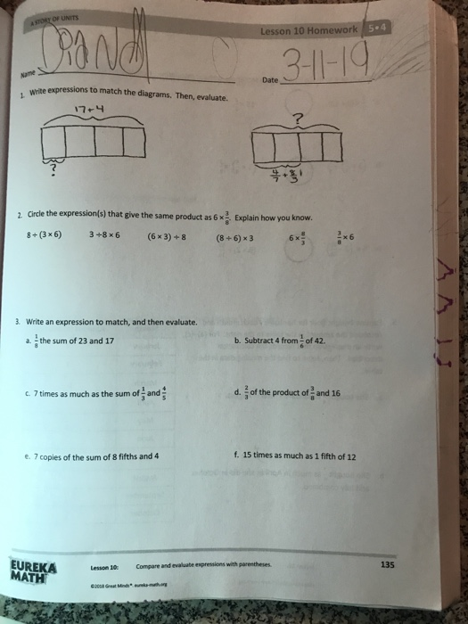 Solved OF UNITS Lesson 10 Homework 31-19 Date write | Chegg.com
