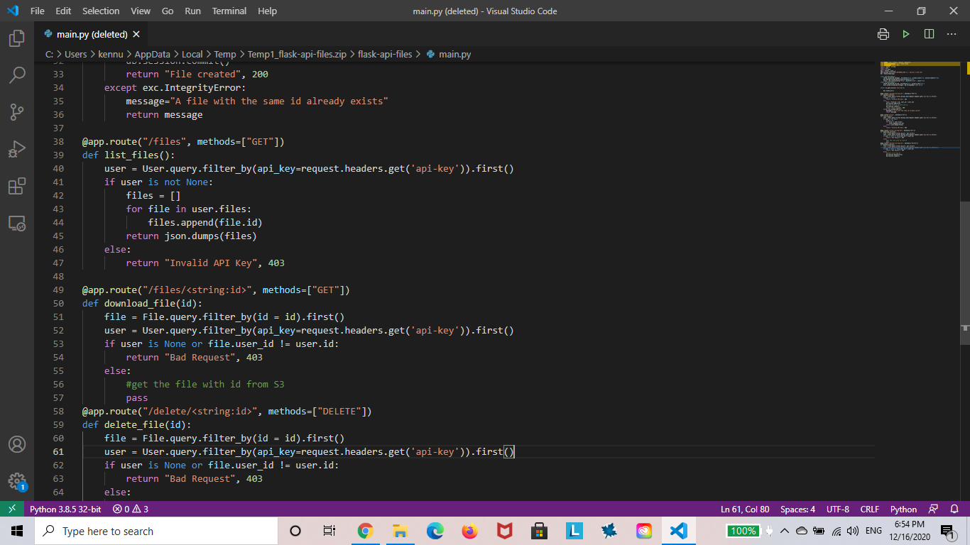 Solved File Edit Selection View Go Run Terminal Help main.py | Chegg.com
