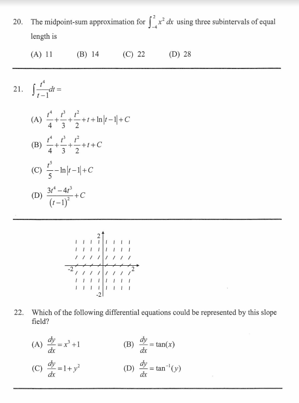 Solved 20 The Midpoint Sum Approximation For X Dx Using 
