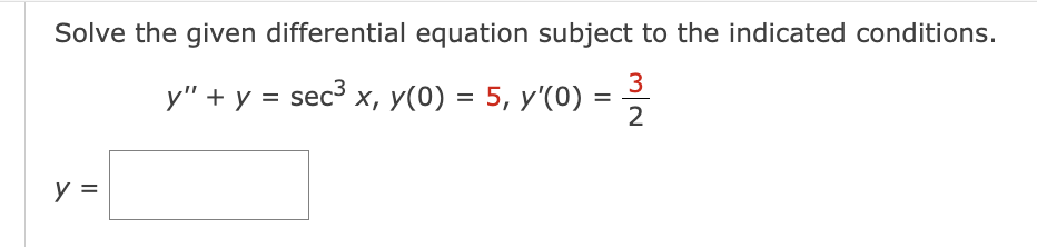 Solved Solve the given differential equation subject to the | Chegg.com Solved Solve the given differential equation subject to the | Chegg.com