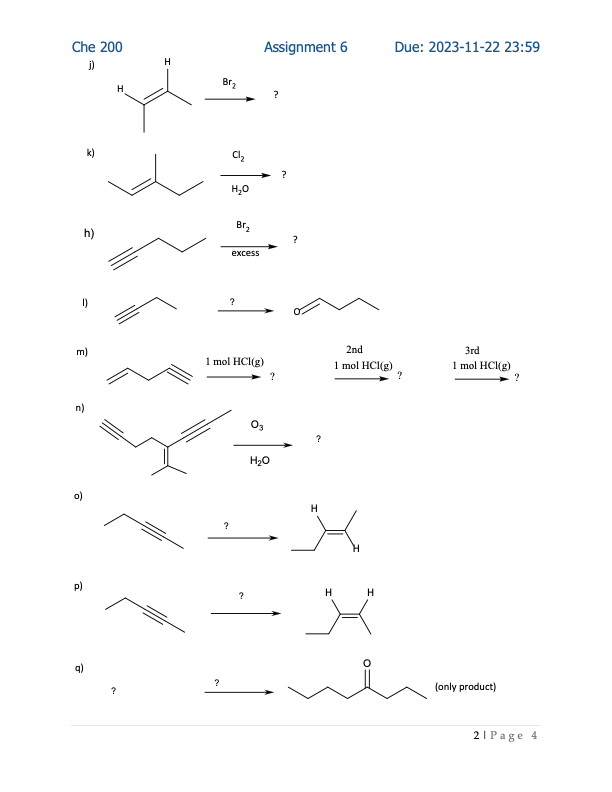 Solved Che 200 Astument 6 Due: 2023-11-22 2159 Page | Chegg.com