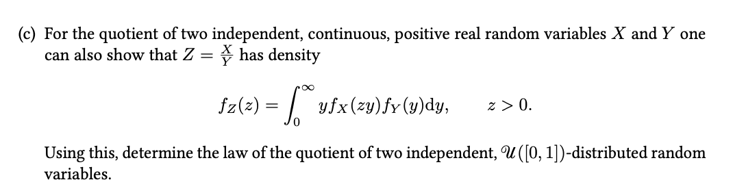 Solved 2. Sums and quotients of random variables [4 Points] | Chegg.com