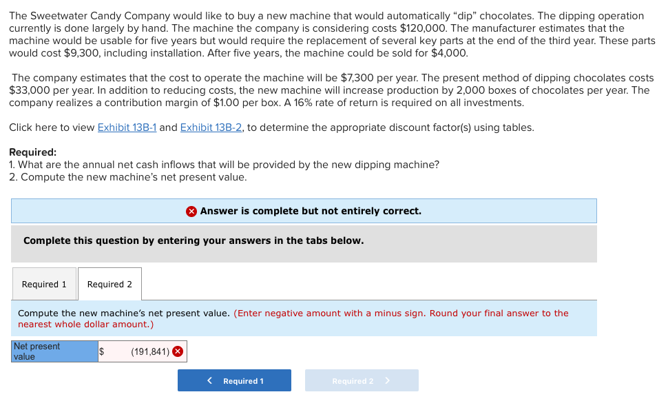 Solved The Sweetwater Candy Company would like to buy a new | Chegg.com