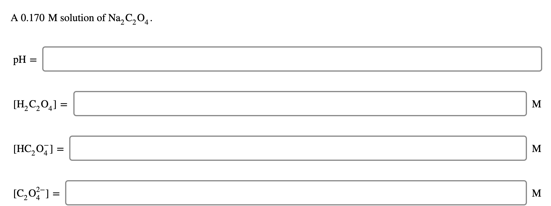Solved Oxalic acid, H,C,04, has acid dissociation constants | Chegg.com