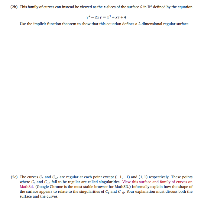 Solved 2. For a fixed A ∈R, define the curve CA in R2 by | Chegg.com