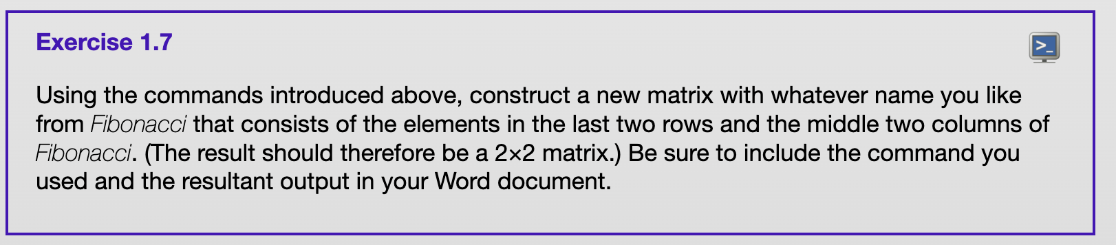 Solved Exercise 1.7 Using the commands introduced above, | Chegg.com