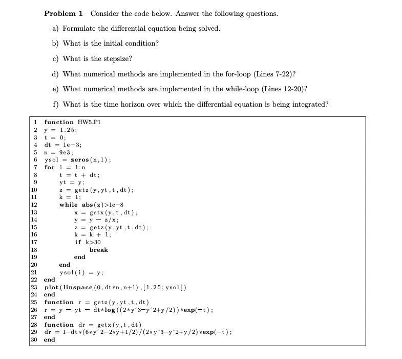 Solved Please Answer Problem 1 And All Its Questions A F 