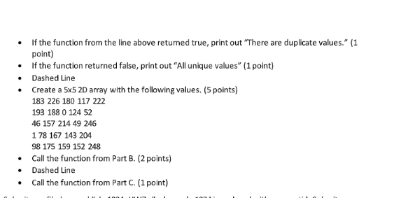 Solved A) Write a function that takes in an array of ints as | Chegg.com