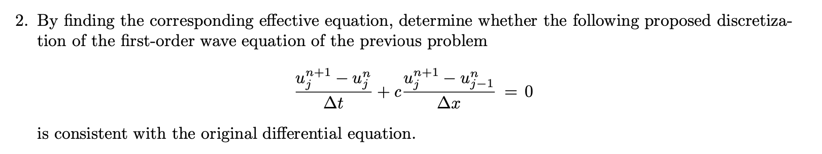 Solved 2. By finding the corresponding effective equation, | Chegg.com