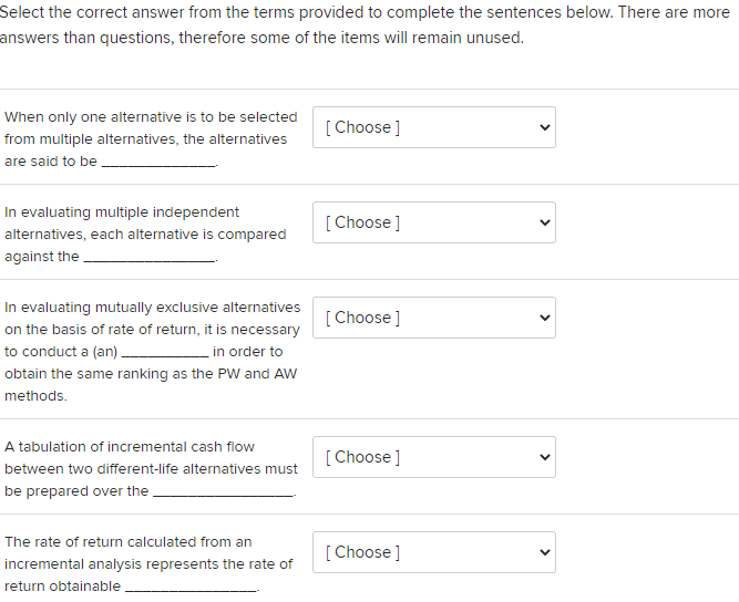 Solved Select the correct answer from the terms provided to | Chegg.com