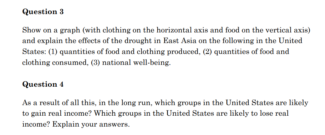 Solved A free-trade equilibrium exists in a two-region (the | Chegg.com