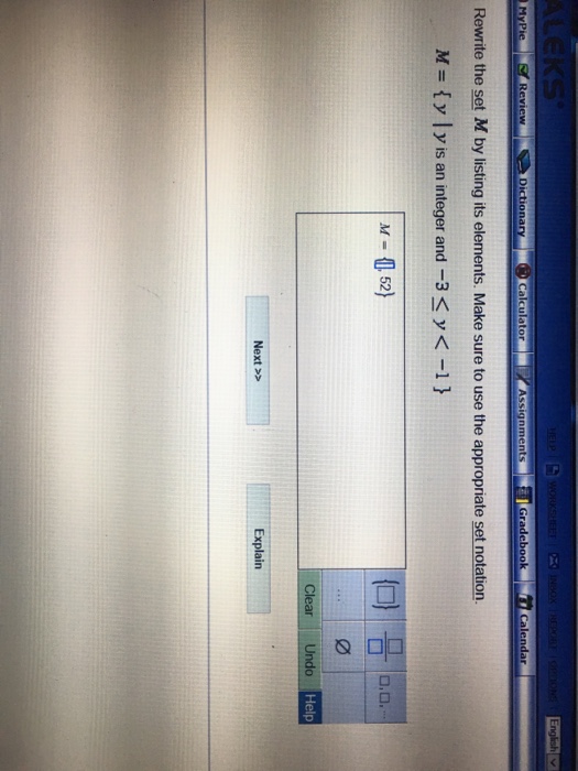 Solved Rewrite the set M by listing its elements. Make sure | Chegg.com
