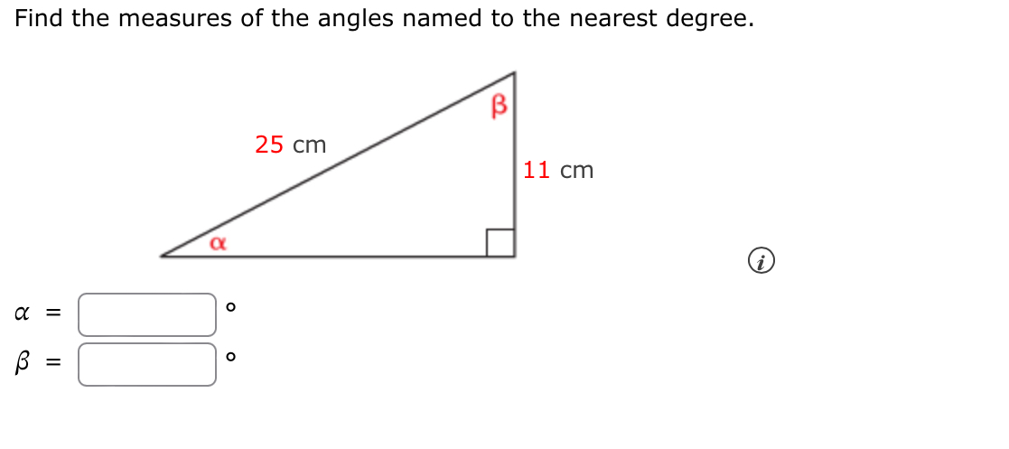 Solved Find the measures of the angles named to the nearest | Chegg.com