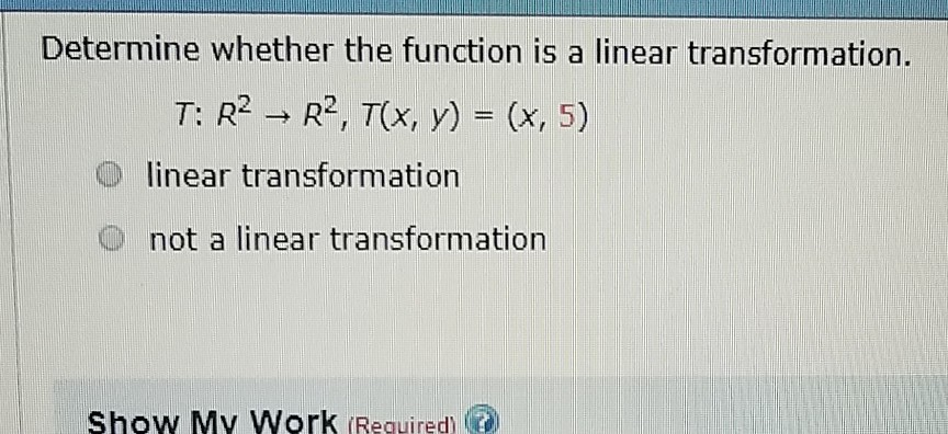 Solved Determine whether the function is a linear | Chegg.com