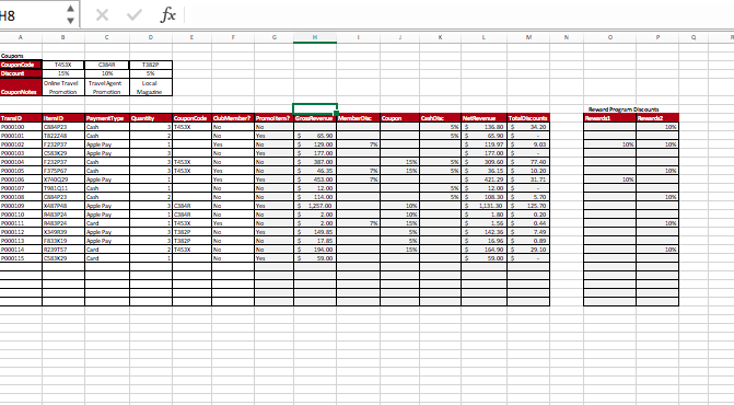 Solved On the Transactions worksheet, in cell H10, replace | Chegg.com