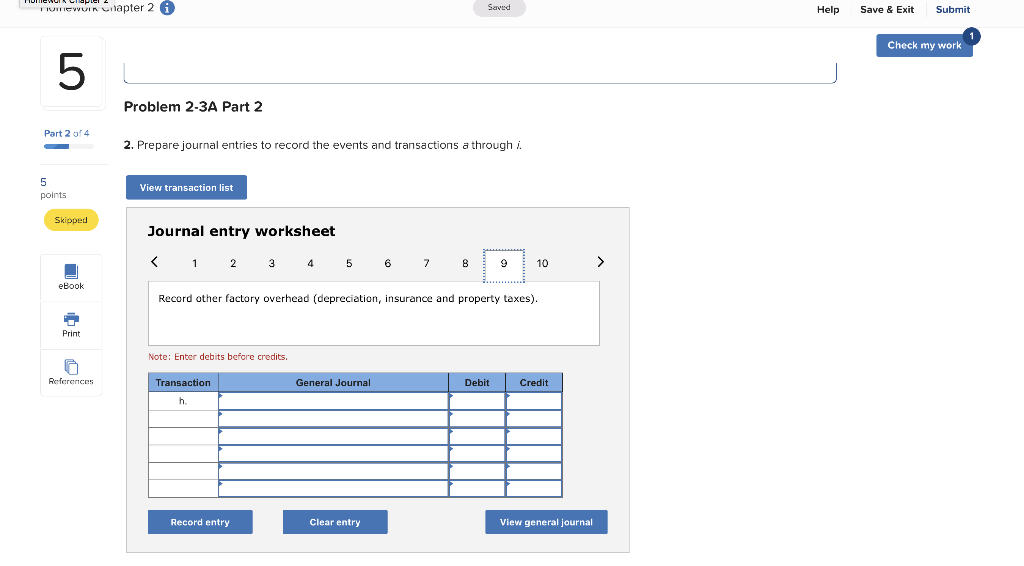 Solved Homework Chapter 2 6 Savcd Help Save & Exit Submit | Chegg.com
