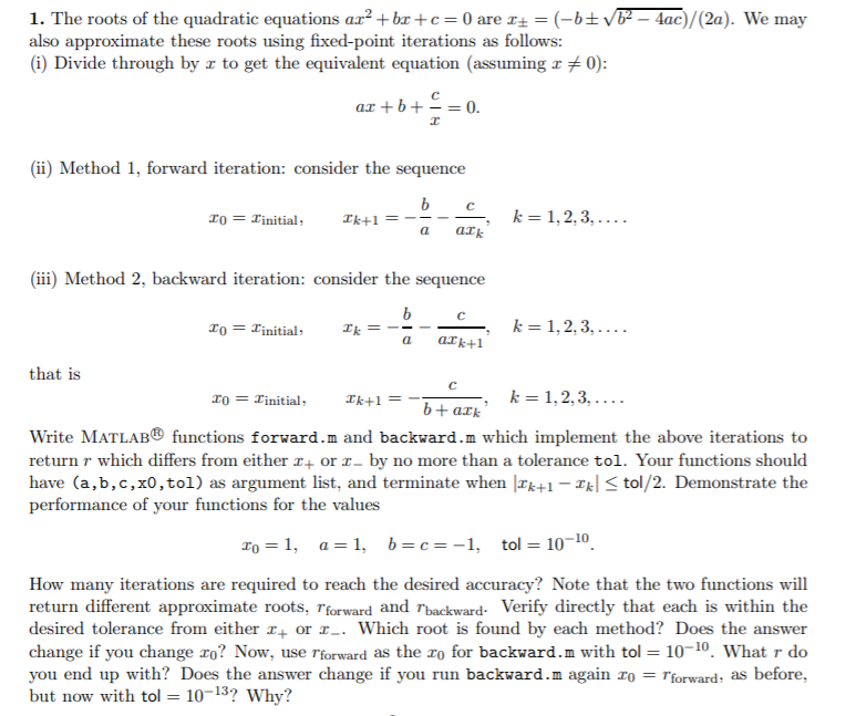 This is a Numerical Analysis Problem. Please write a | Chegg.com
