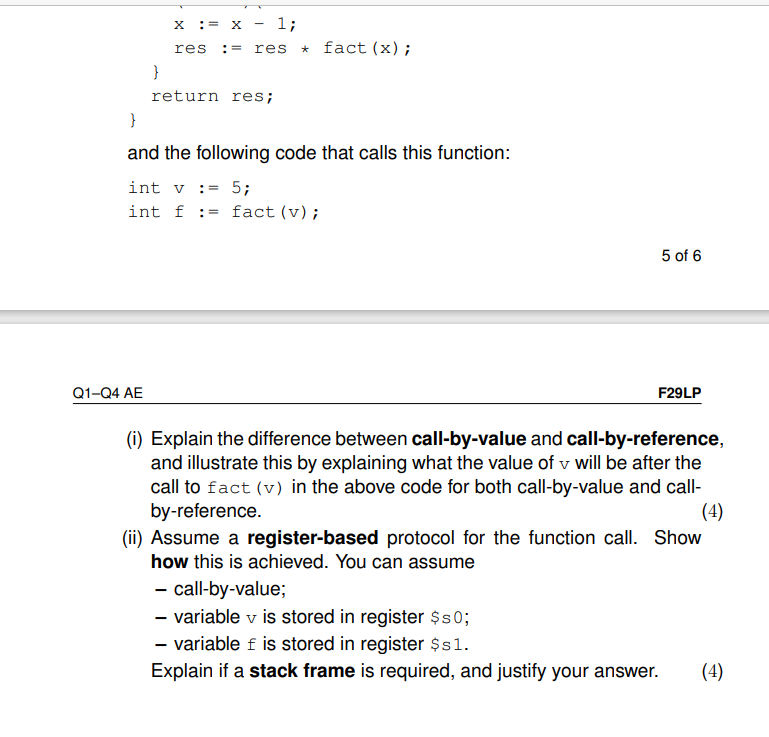 (b) Assume that PUSH r pushes content of register r | Chegg.com