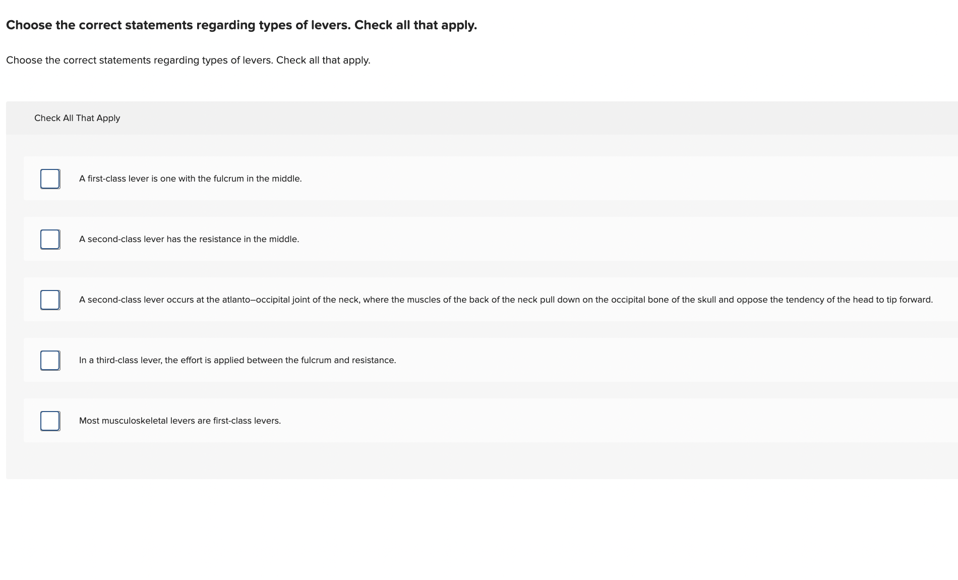 Solved Choose the correct statements regarding types of | Chegg.com