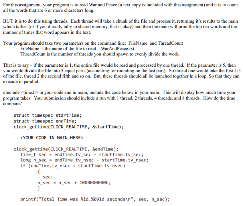 Solved Im having problem on how to thread in C, i able to | Chegg.com
