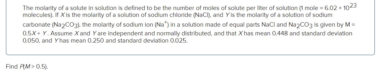 Solved The molarity of a solute in solution is defined to be | Chegg.com
